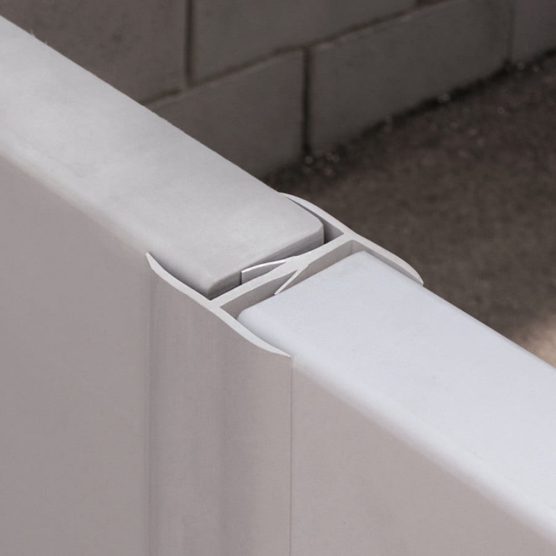 Perfil "h" panel 50 mm gris