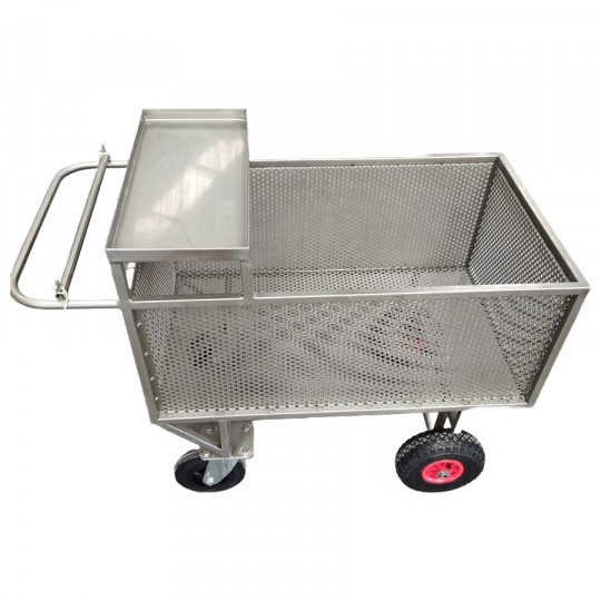 Carro movimiento de lechones inox. chapa perforada 4 Ruedas (116x57x63)